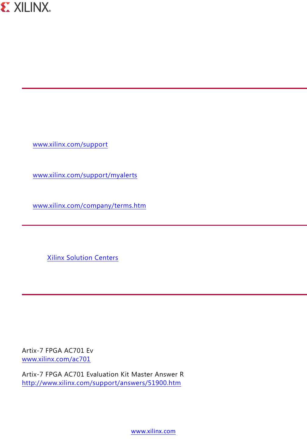 Artix-7 FPGA AC701 Eval Kit Get Started Guide Datasheet by Xilinx Inc. | Digi-Key Electronics
