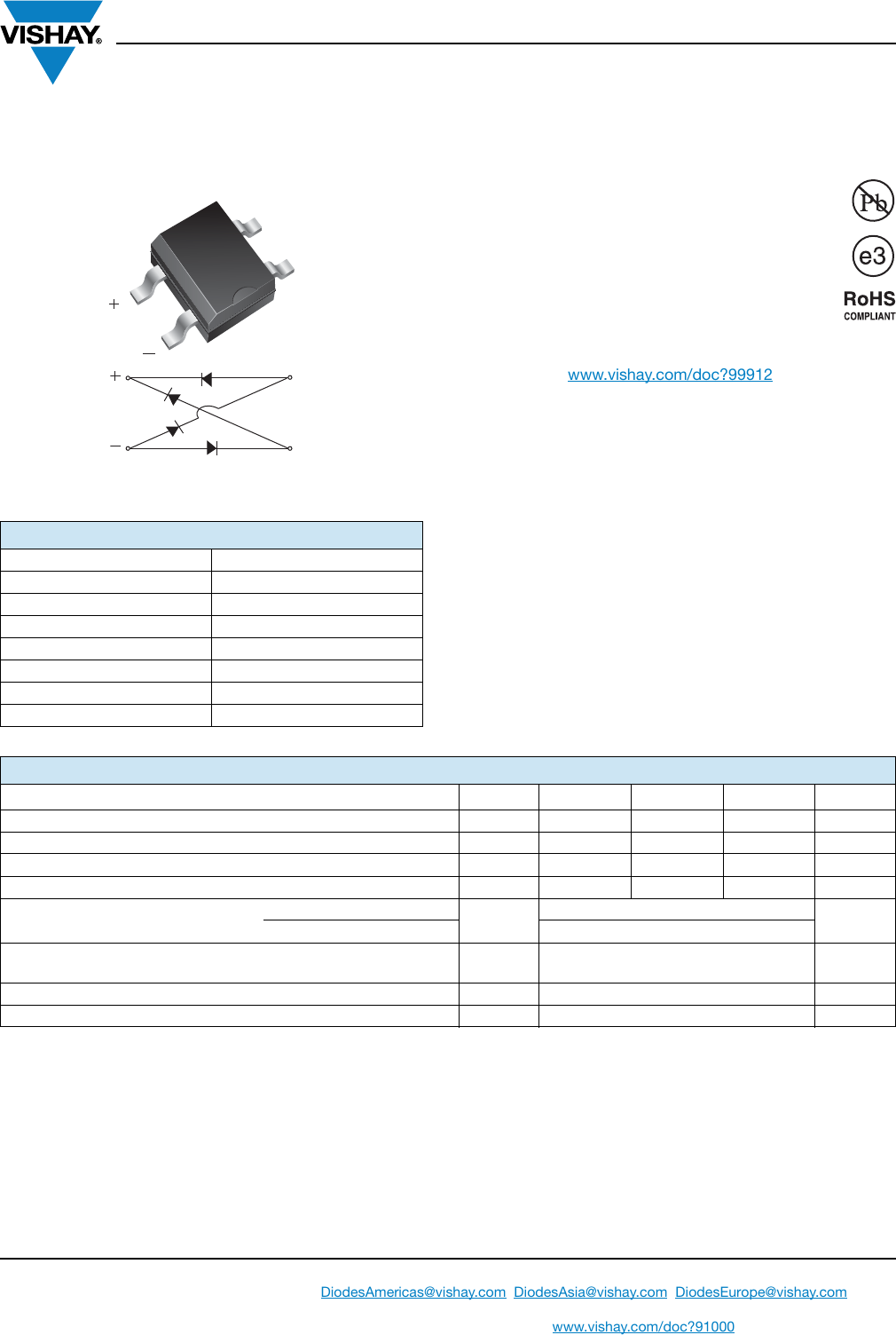 MB2S, MB4S & MB6S Datasheet by Vishay Semiconductor Diodes Division | Digi-Key Electronics