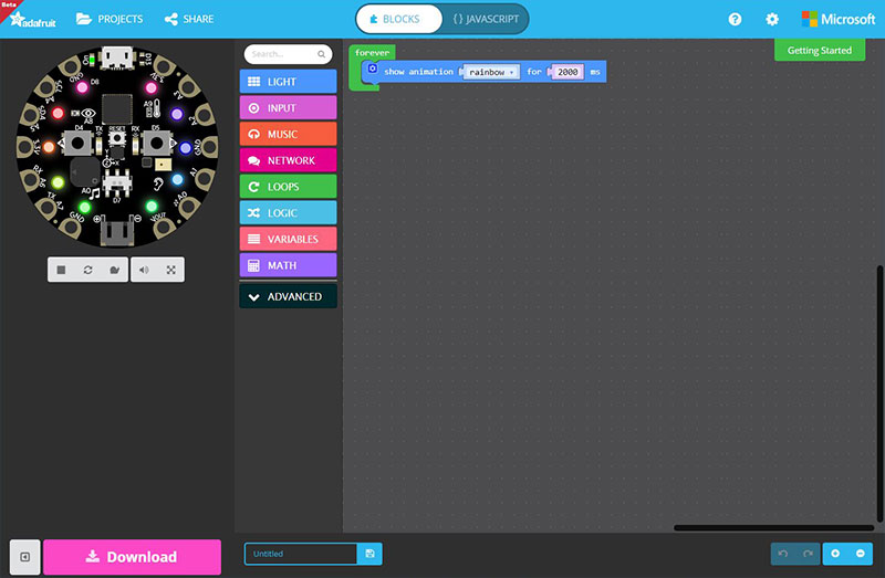 NeoPixels with MakeCode