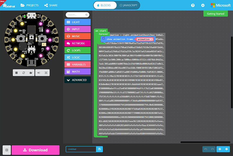 NeoPixels with MakeCode