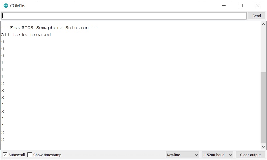 FreeRTOS Semaphore Example